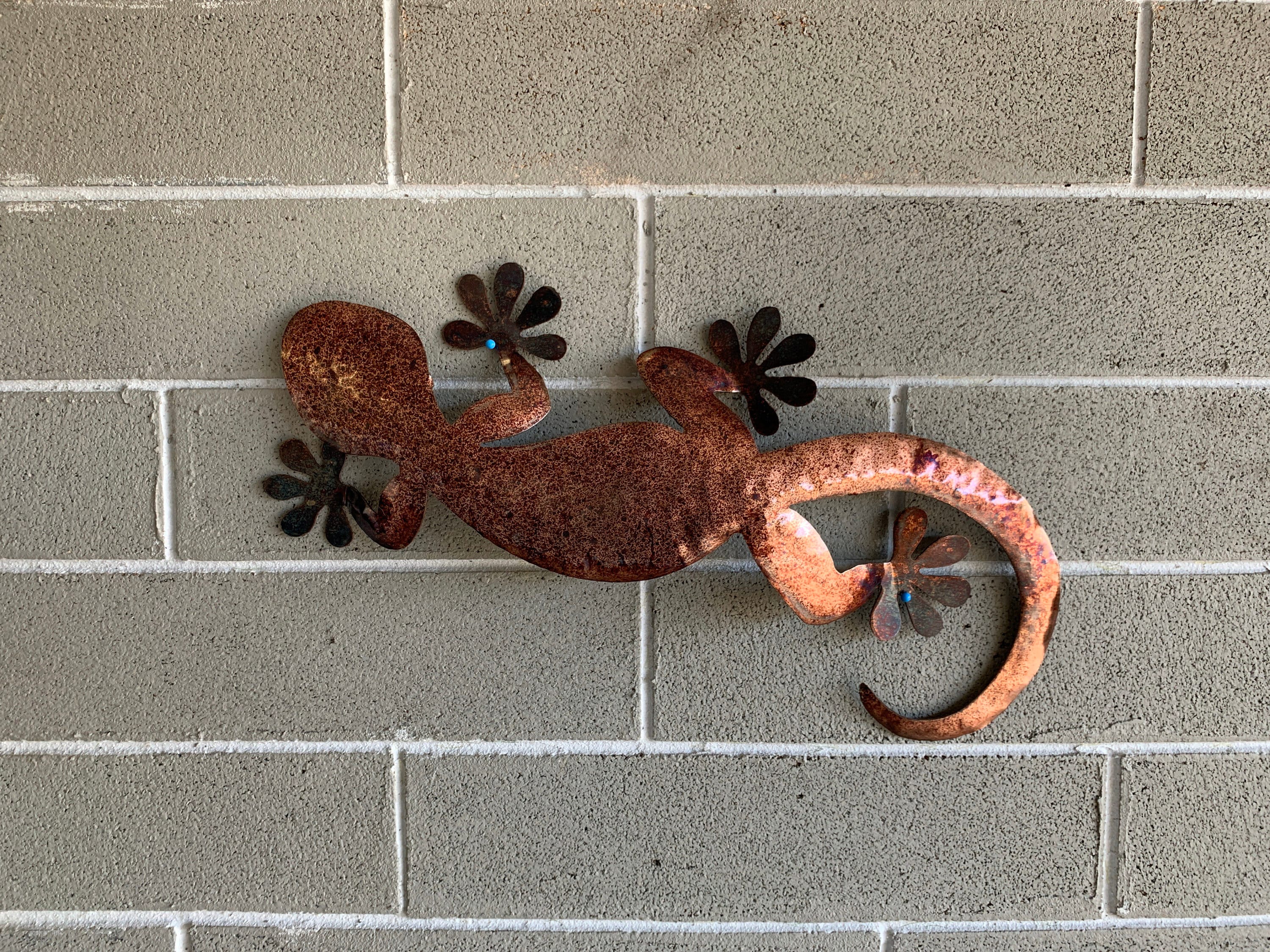 Gecko Lizard Metal Lizard Metal Art Lizard Metal Wall - Etsy