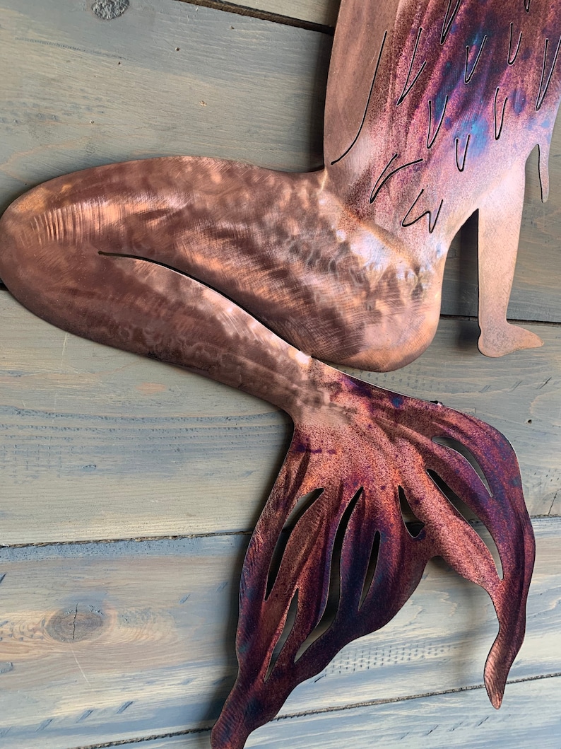 Mermaid Steel Mermaid home Decor Metal Art Wall Hanging | Etsy