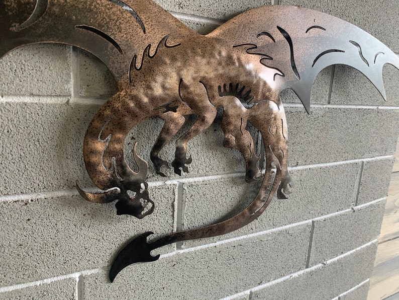 Bronze Metal Dragon Wall Hanging Dragon Art Wall - Etsy