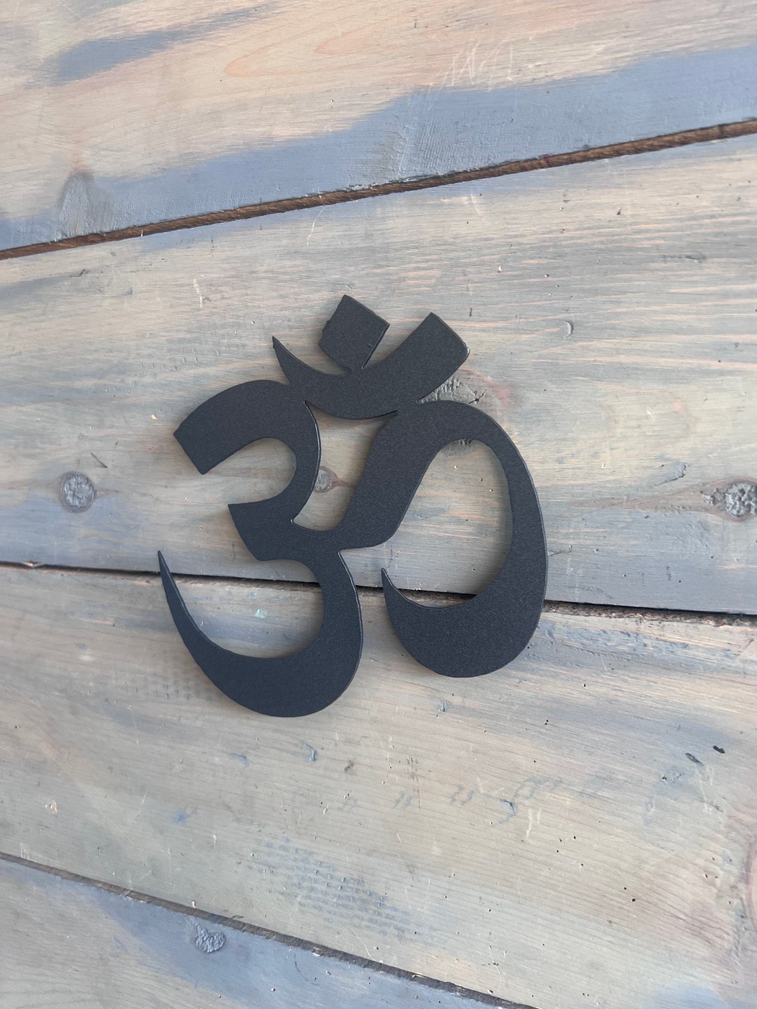 Aum Symbol, Matte Black Steel Om Sign, Meditation Decor - Etsy