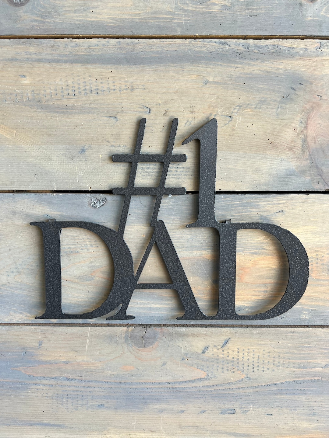 Number One Dad , Metal # 1 Dad Sign . Happy Father’s Day Sign . Home ...