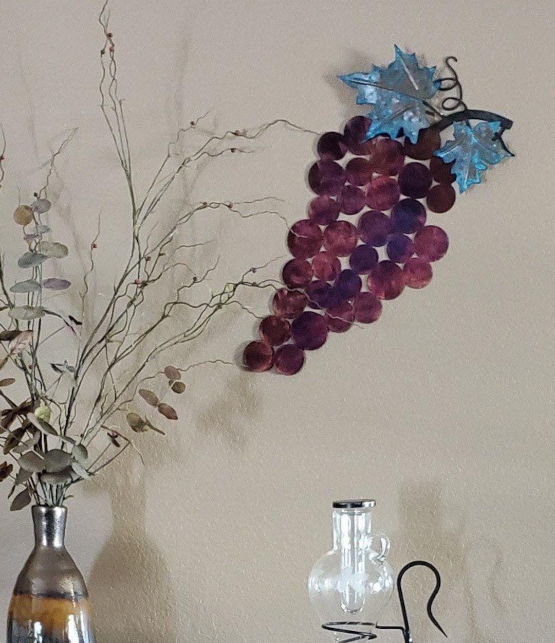 Metal Wall Hanging Grapes Home Decor Beautiful Grapes Art - Etsy