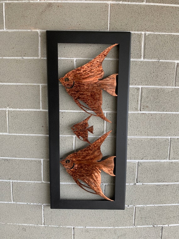 Metal Frame Fish 3 Fish in Frame Home Decoration Room - Etsy