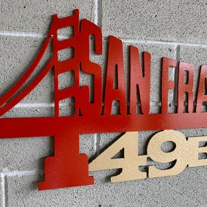 San Fransico 49ers Sign,metal Art Decor,niners Sign,sf Sign,football ...