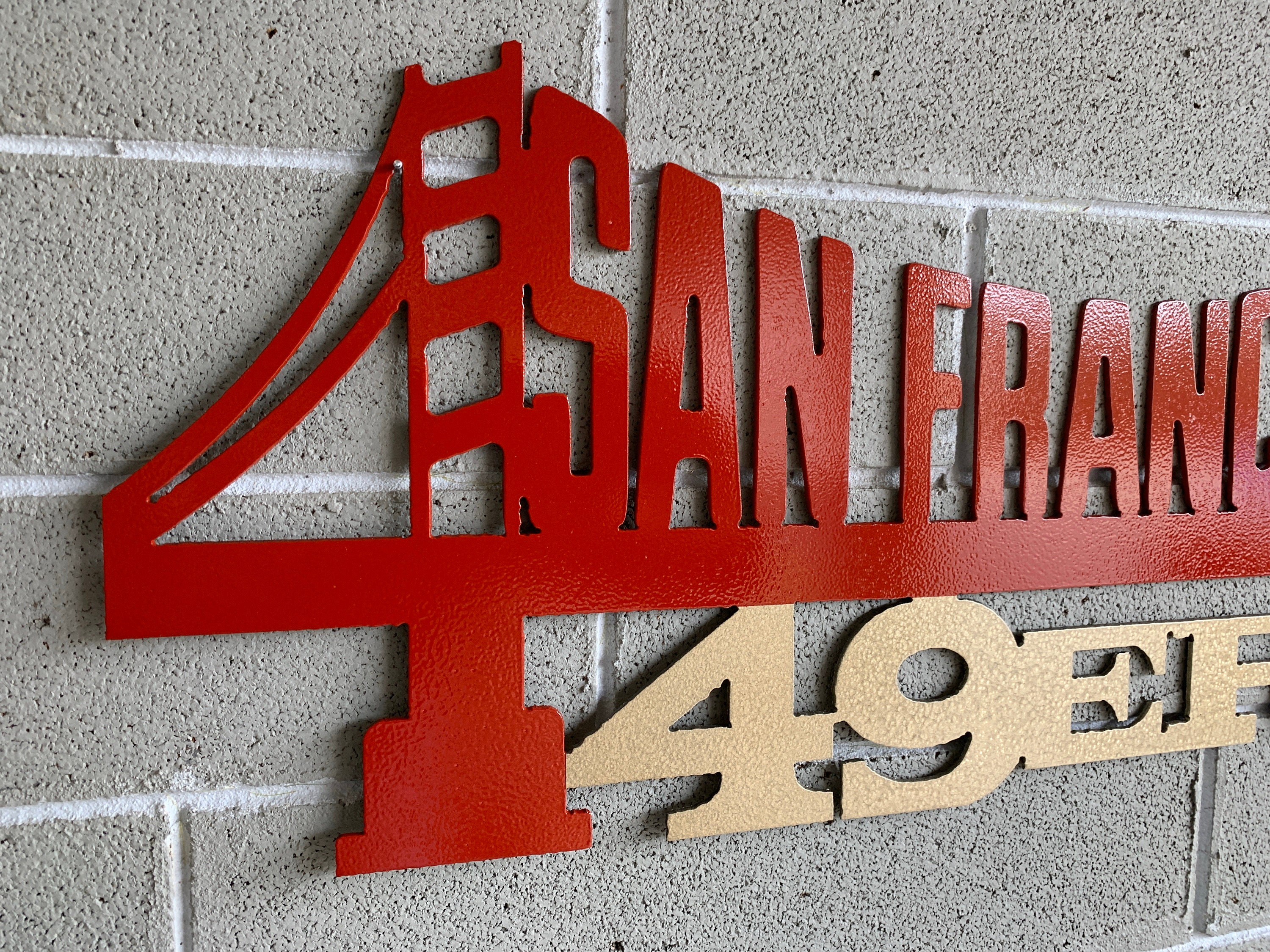 San Fransico 49ers Sign,metal Art Decor,niners Sign,sf Sign,football ...