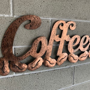 Metal Coffee Sign. Kitchen Art Metal Art. Hanging Metal Art - Etsy