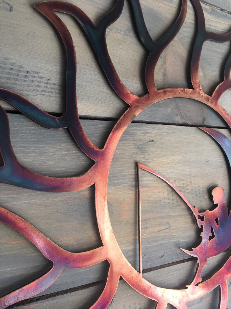 Sun and the Moon Metal Art Metal Moon and Sun Sunmoon - Etsy