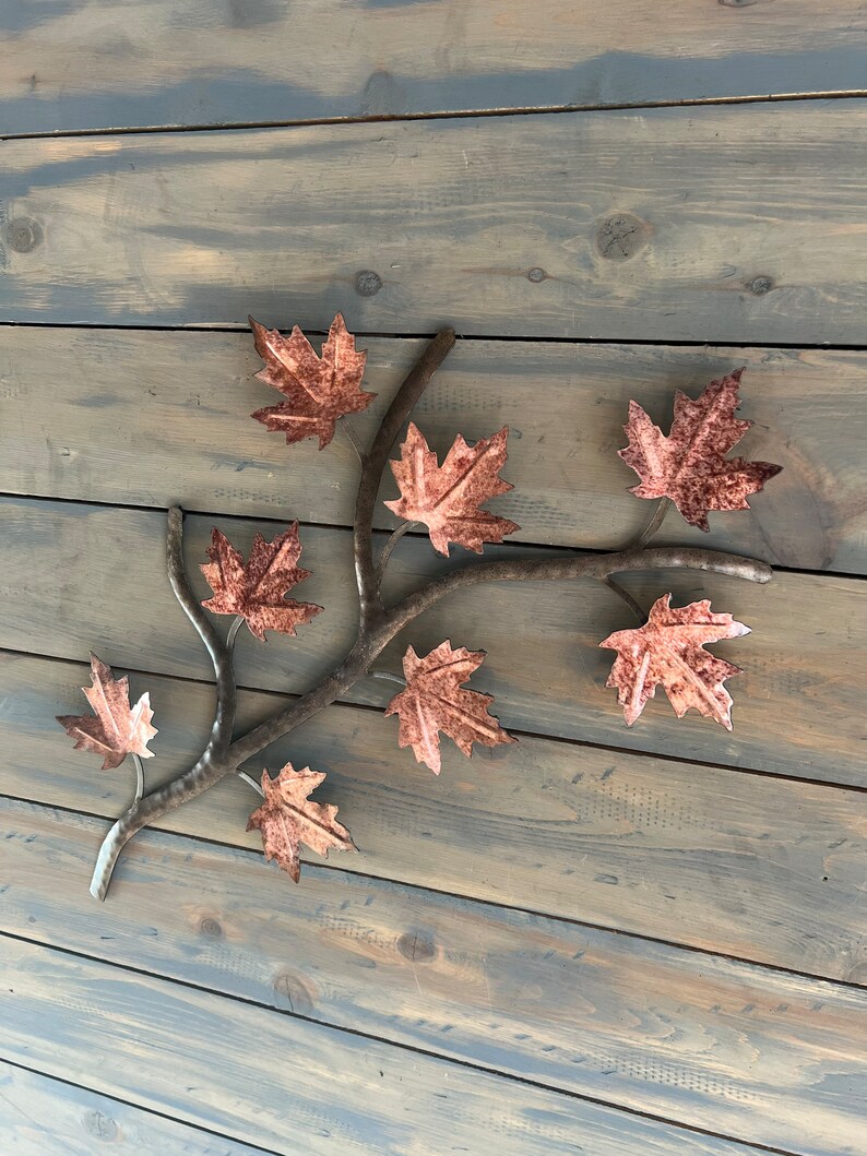 Metal Wall Maple Leaf Branch Home Decoration. Metal Wall Art - Etsy