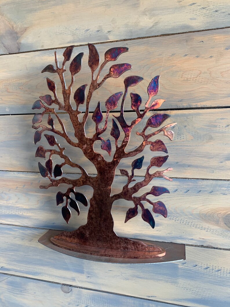Metal Tree Metal Art Tree Sculpture Room Decor Rustic - Etsy