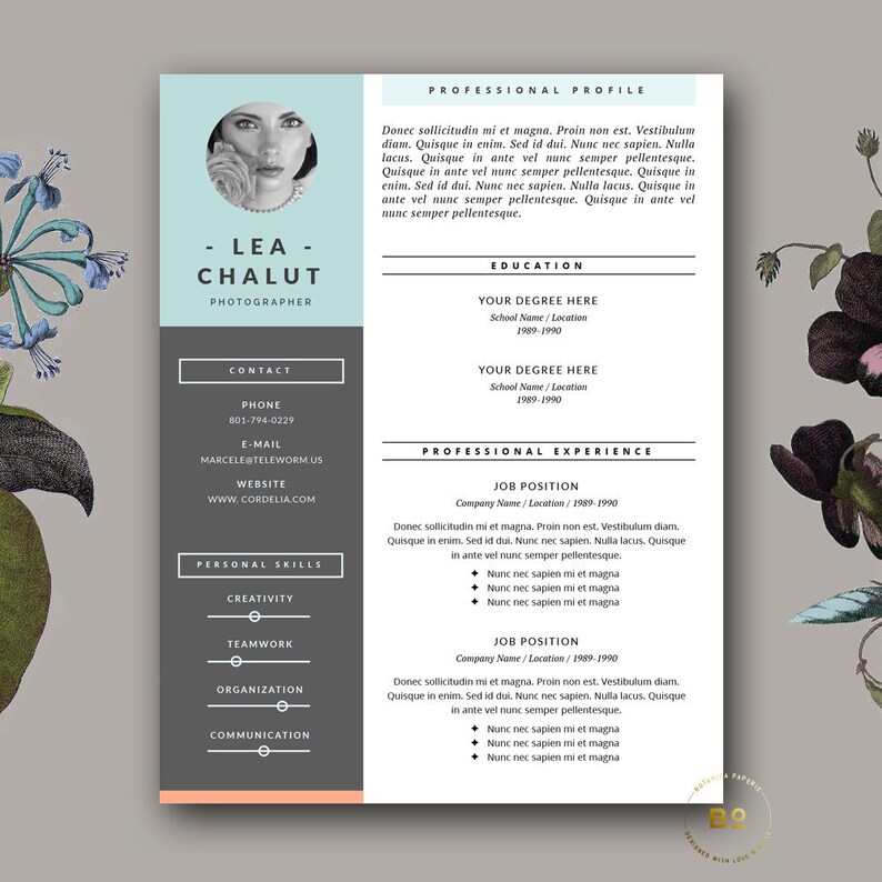 Bold Resume Design Modern . Creative Resume Template for Word - Etsy