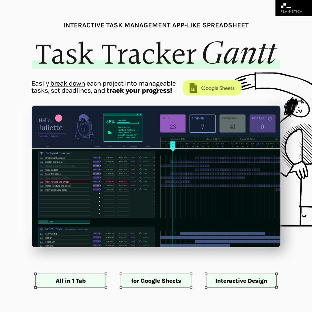Online Project Tracker: Time Management App for Google Sheets With ...