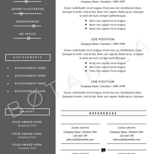 Bold Resume Design Modern . Creative Resume Template for Word - Etsy
