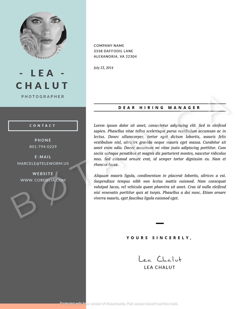 Bold Resume Design Modern . Creative Resume Template for Word - Etsy