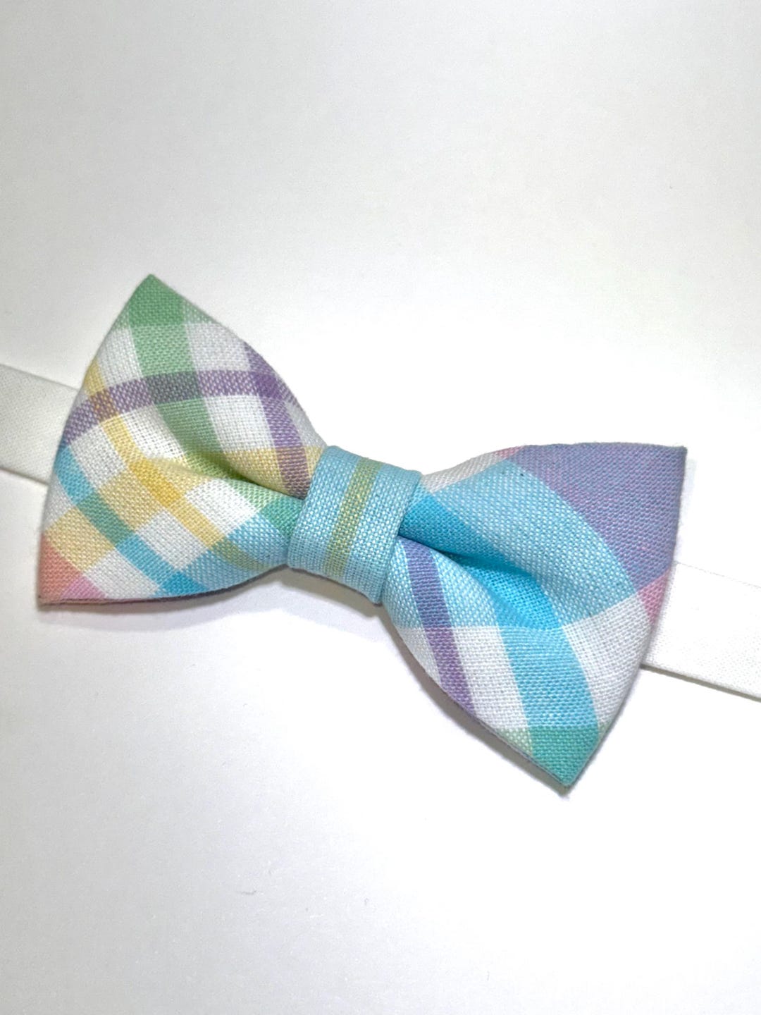 Easter Plaid Bow Tie. Pastel Colors Plaid Bow Tie. Easter Bow Tie ...