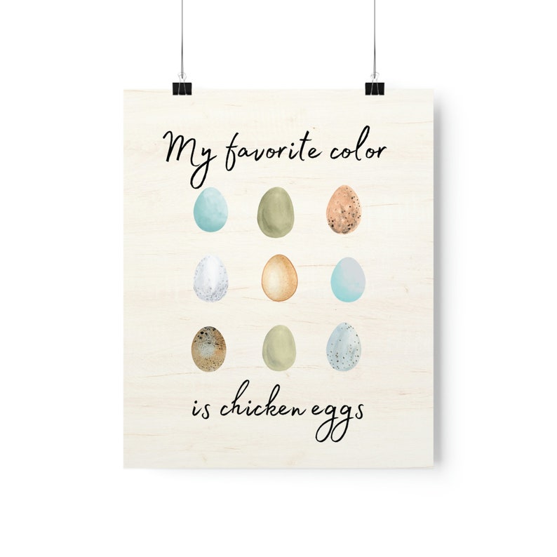 Chicken Egg Color Chart Poster, Farmhouse Kitchen Decor - Etsy