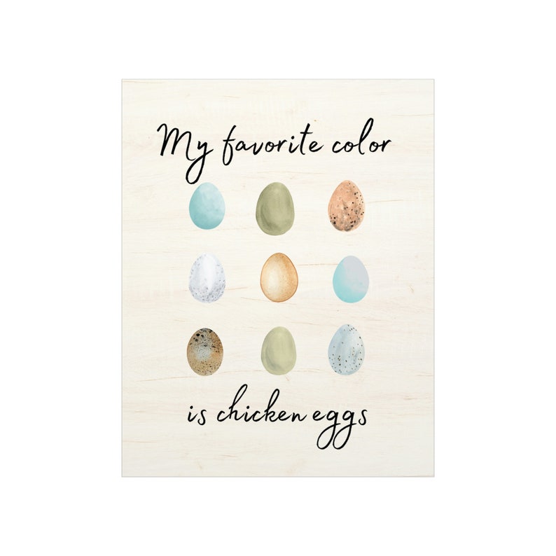 Chicken Egg Color Chart Poster, Farmhouse Kitchen Decor - Etsy