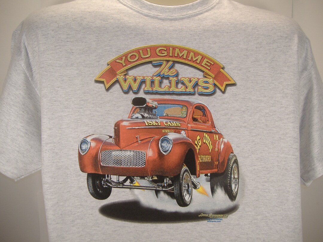 Willys Gasser Classic Drag Racing T-shirt 100% Cotton S-XXXL - Etsy