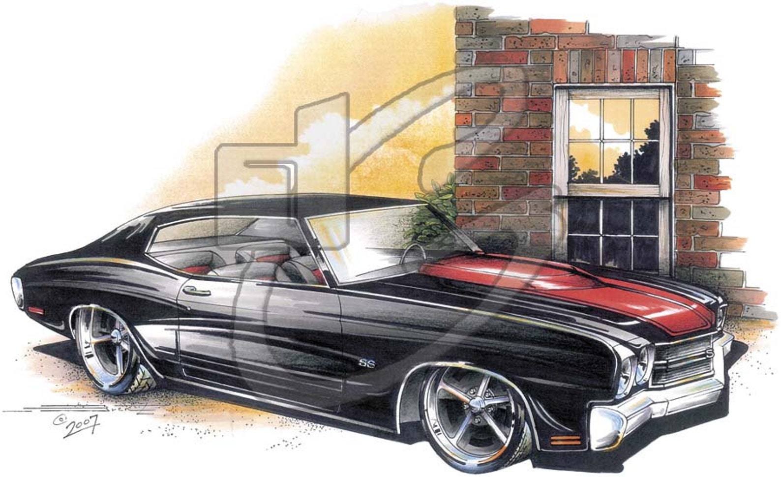 Chevy '70 Chevelle SS Super Sport Big Block Car T-shirt 100% Cotton S ...