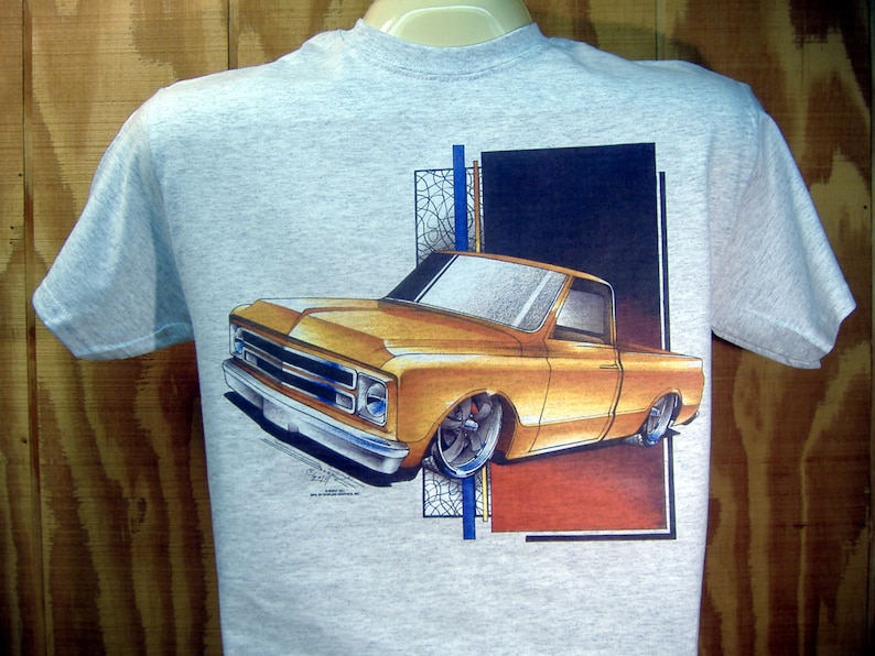 Chevy C10 '67-'72 Cheyenne Custom Pickup Truck T-shirt 100% Cotton S ...