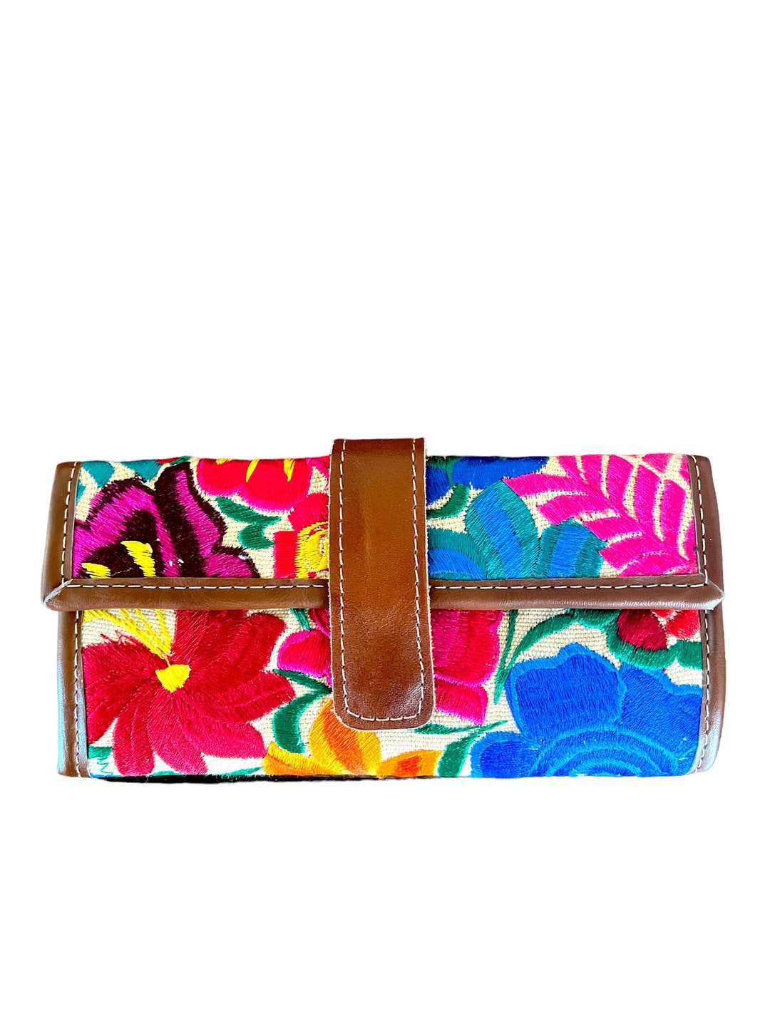 Guatemalan Leather Women Tri Fold Wallet With Check Book Slit - Etsy