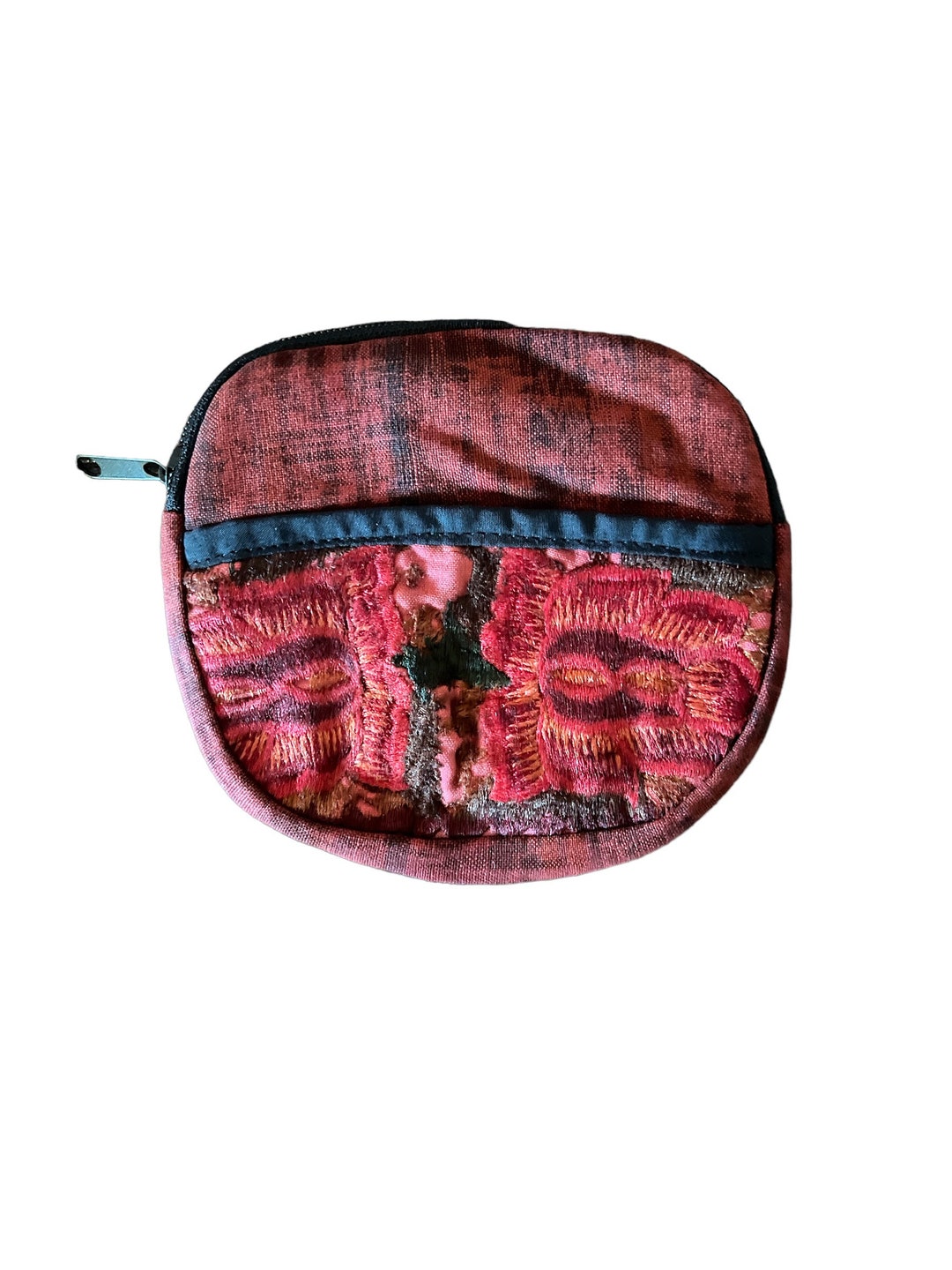 Handmade Two Pockets Oval Small Padded Cosmetic Bag - Etsy