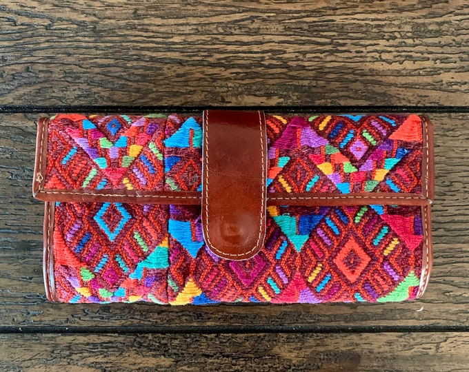 Guatemalan Leather Women Tri Fold Wallet With Check Book Slit - Etsy