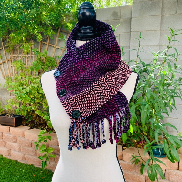 3 Button Scarf - Etsy