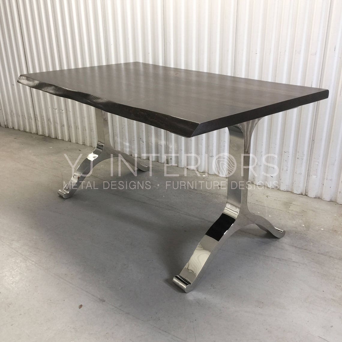 The Y Shape Wishbone Chrome Table Legs Shiny Legs Mirror - Etsy