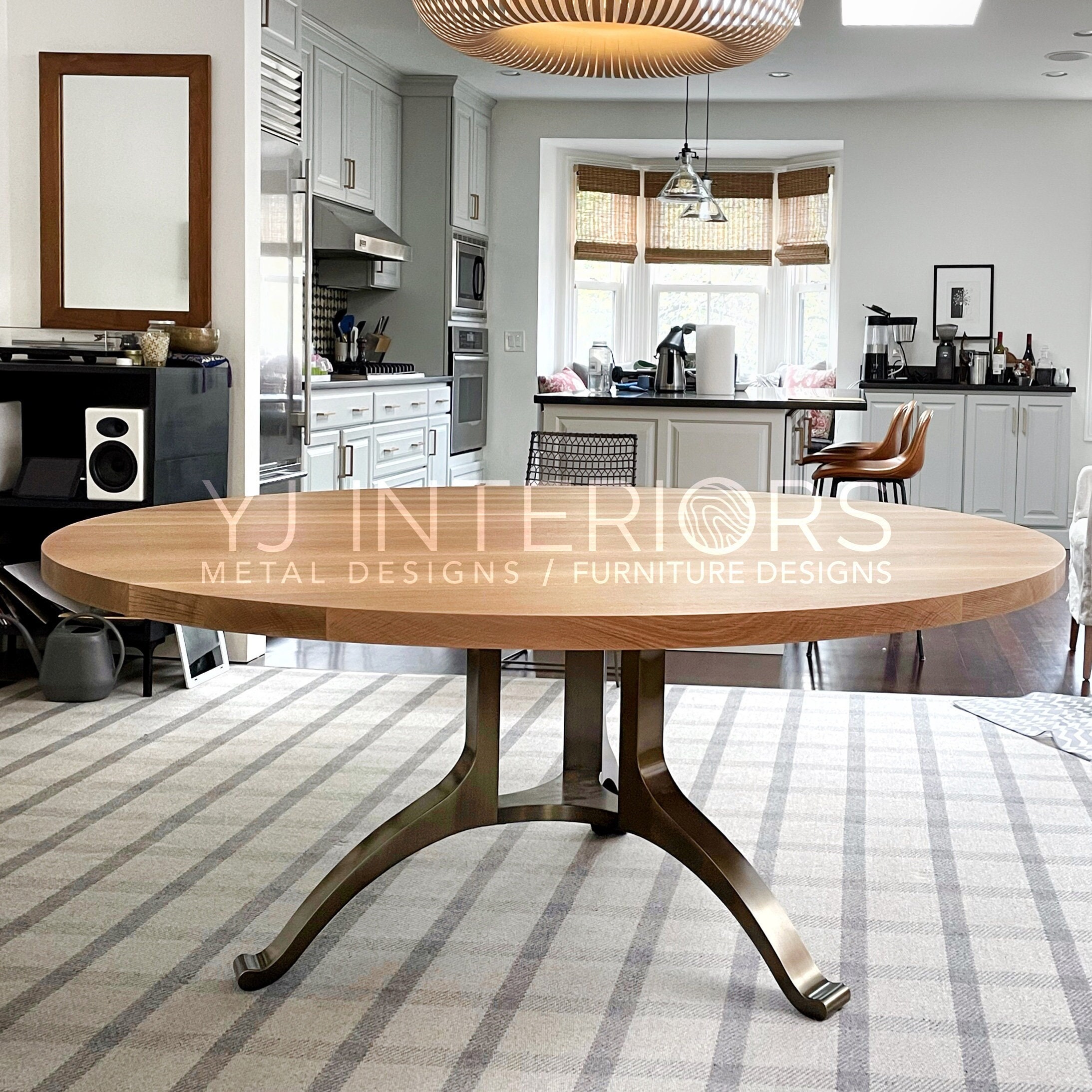 The Y Shape Tripod Wishbone Round Table Metal Legs Oil Rubbed Bronze Satin Brass Black Bronze Finish for Round Dining Table Etsy UK