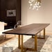 Charcoal Walnut Brass Trio Table - Etsy