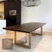 Charcoal Walnut Brass Trio Table - Etsy
