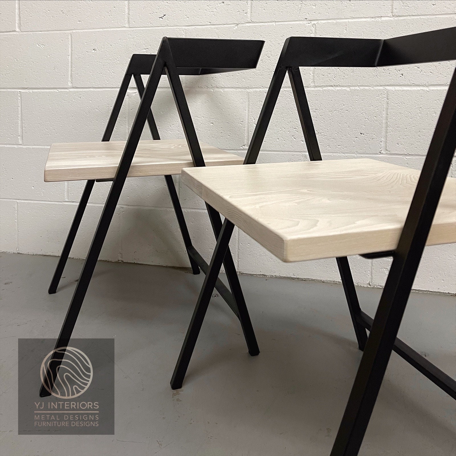 Handcrafted Wood and Metal Dining Dine Chair (model Name: Walker) - Etsy