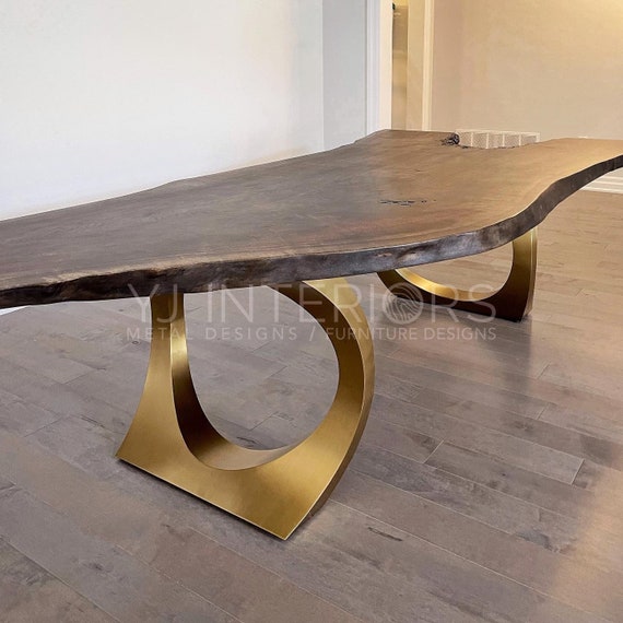 Charcoal Walnut Halo Dining Table - Etsy