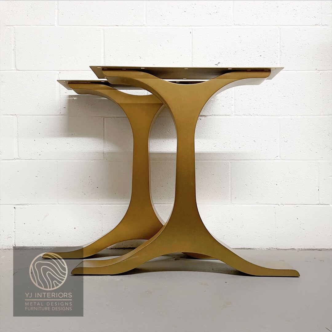 The Fishtail Wineglass Table Legs, Brushed Brass STAINLESS STEEL, Gold ...