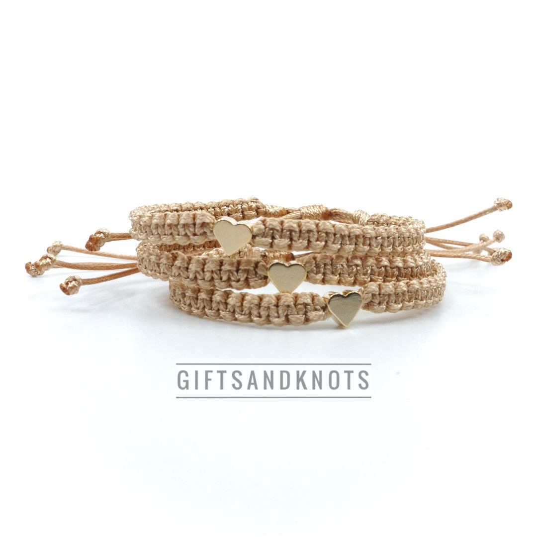 Family Gold Heart Matching Bracelets - Etsy