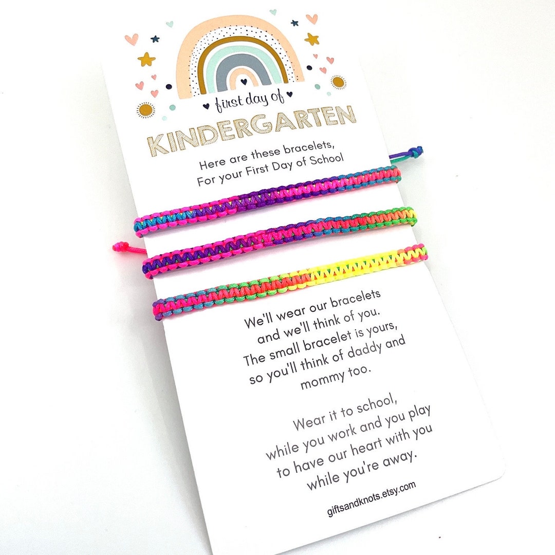 First Day of Kindergarten Family Matching Bracelets – Adjustable ...