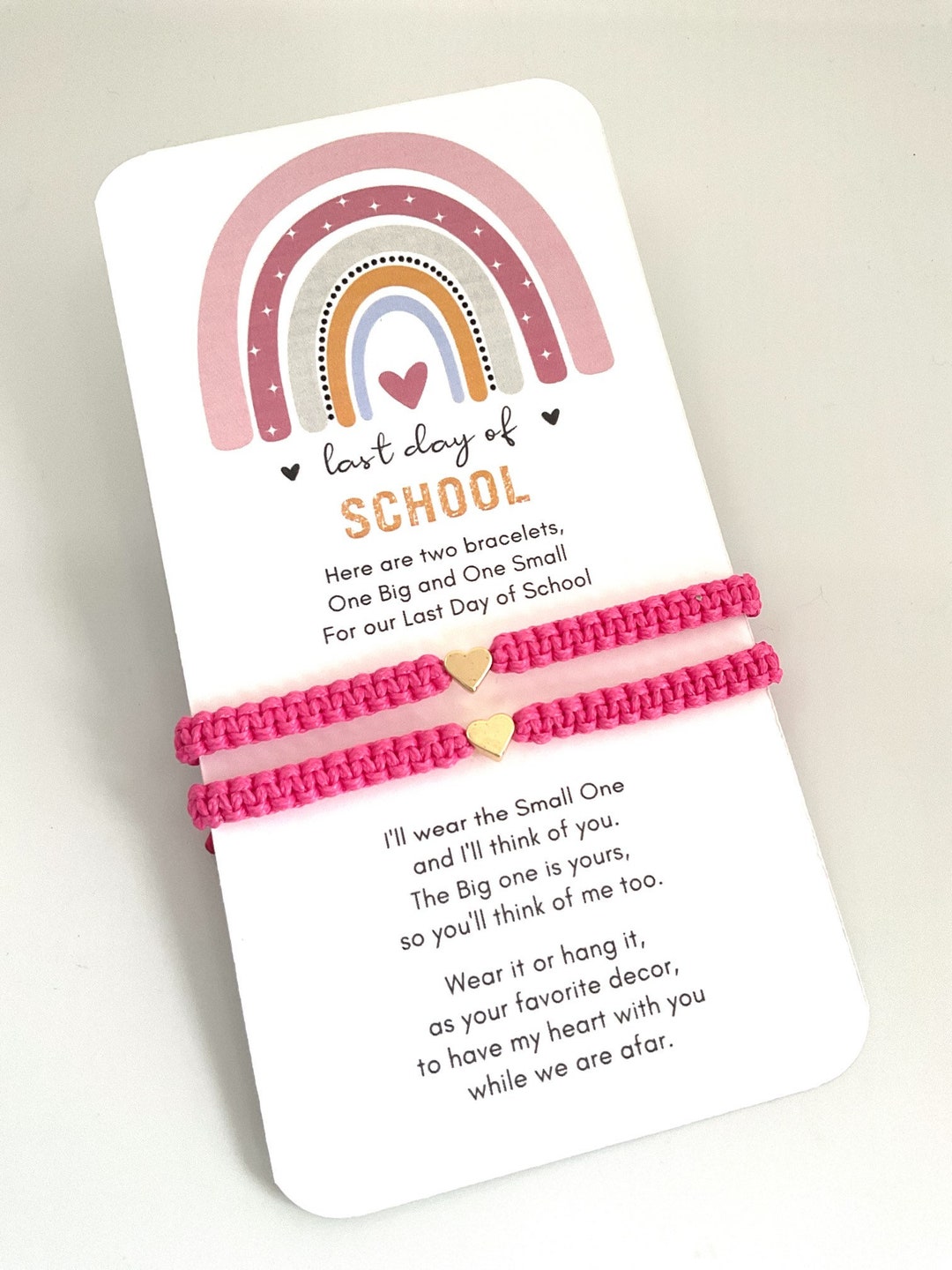Last Day of School Matching Bracelets Gift for Teacher - Etsy