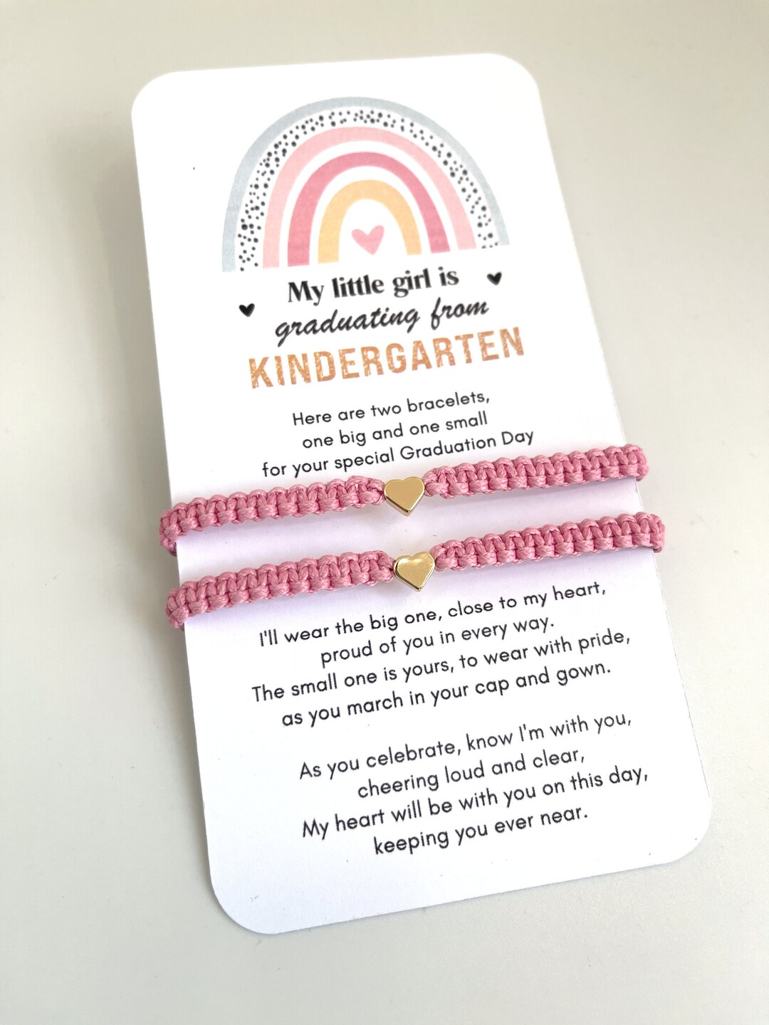 Graduating From Kindergarten Matching Bracelets Poem - Etsy