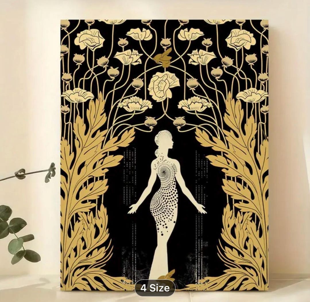 Bohemian Goddess Art Deco Poster 30x40cm - Etsy