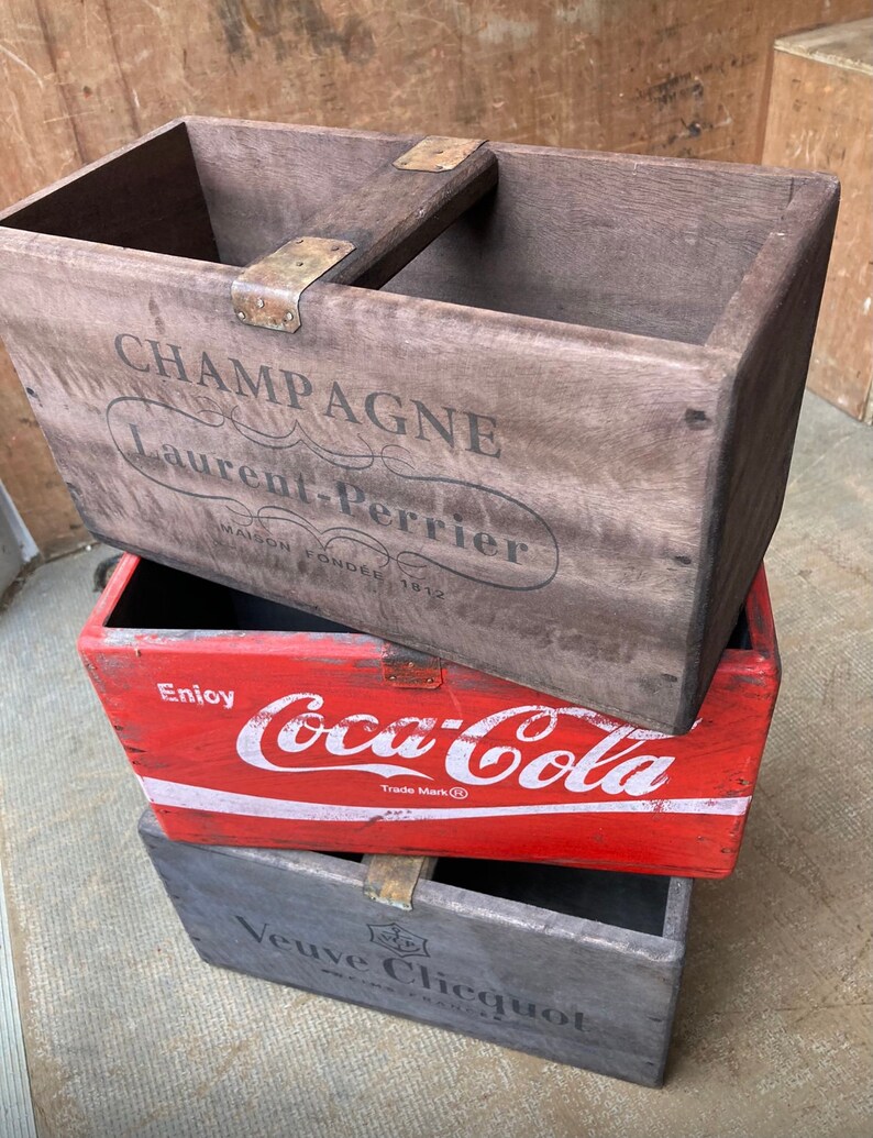 Rustic Wooden Box With Handle | Etsy UK