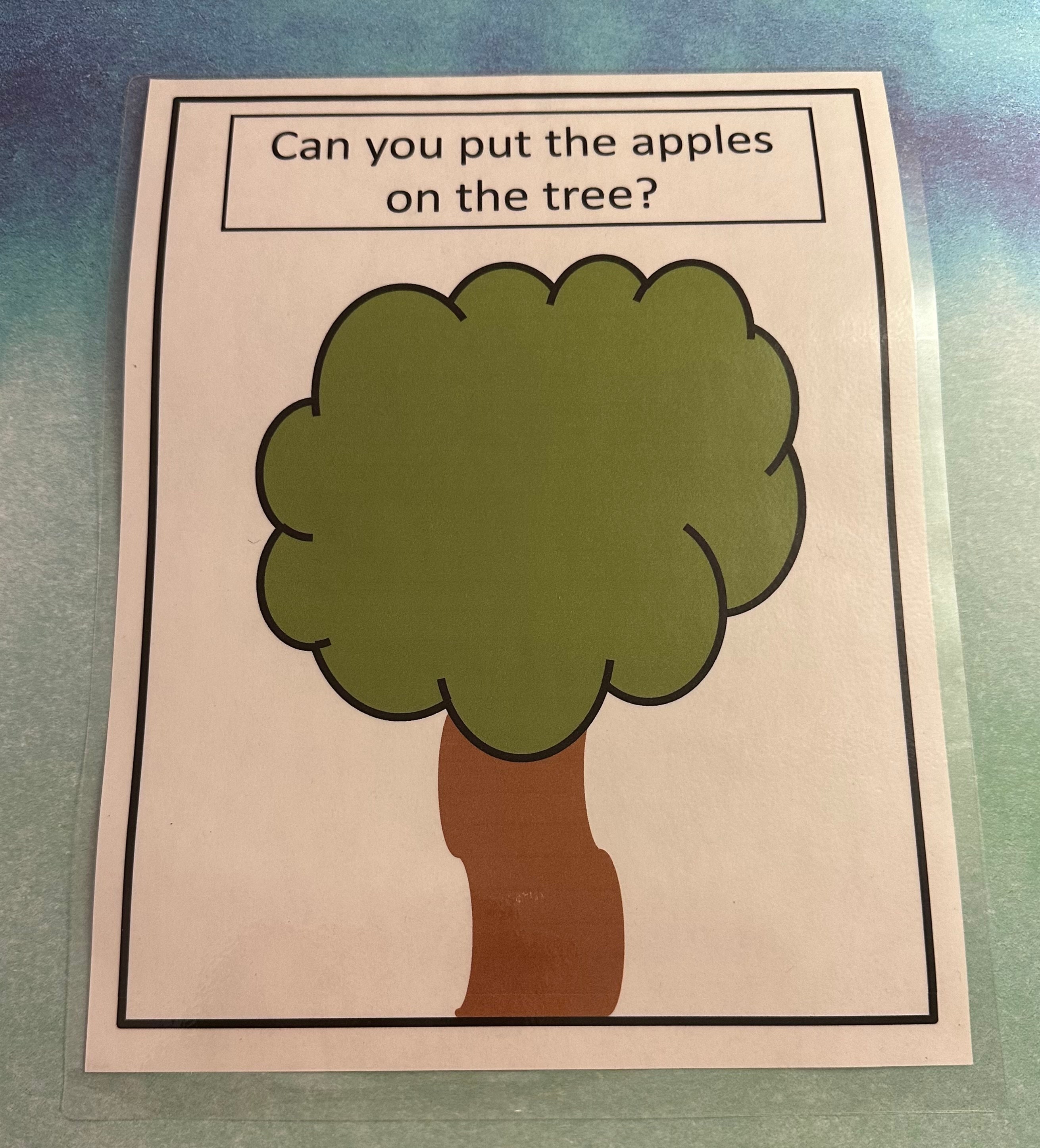 Apple Tree With Stickers Worksheets. - Etsy