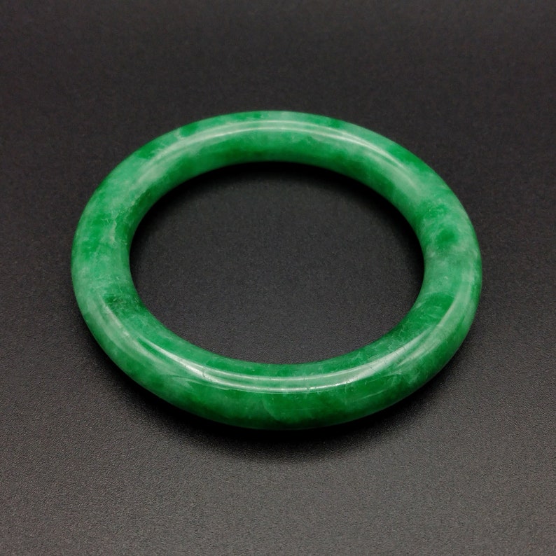 Vintage Imperial Green Jade Bangle Bracelet - Etsy
