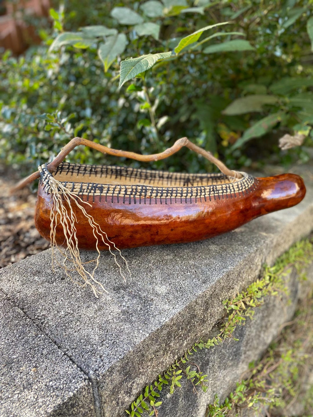 Gourd Basket With Branch Handle - Etsy