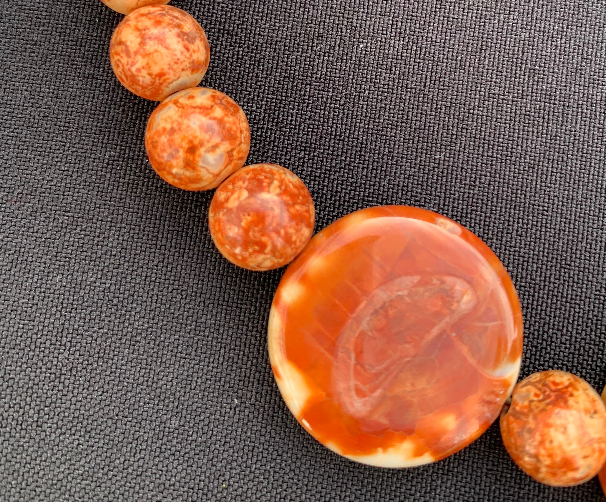 Rust Agate Necklace Handmade Jewelry Handcrafted Native - Etsy