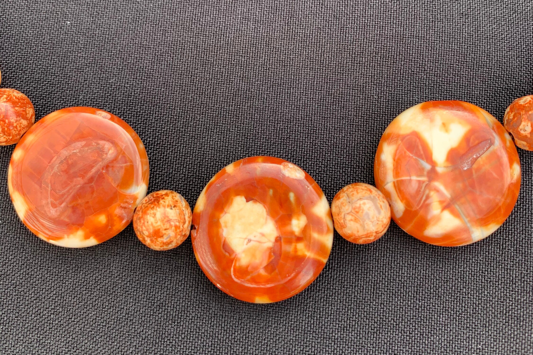 Rust Agate Necklace Handmade Jewelry Handcrafted Native - Etsy