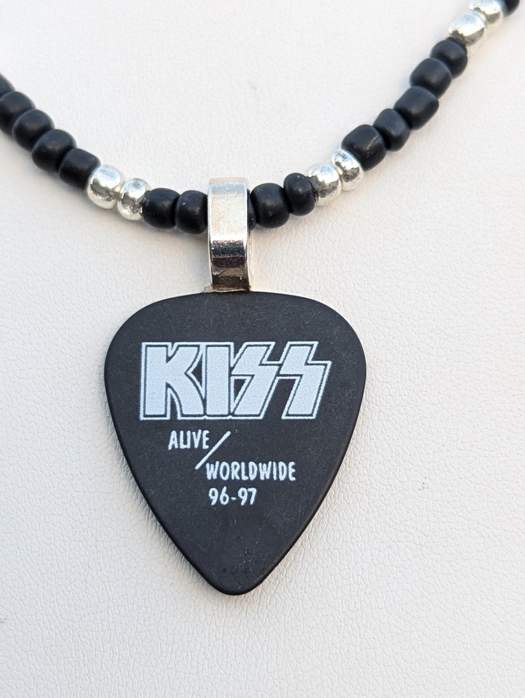 Kiss Alive Worldwide Guitar Pick Necklace - Etsy