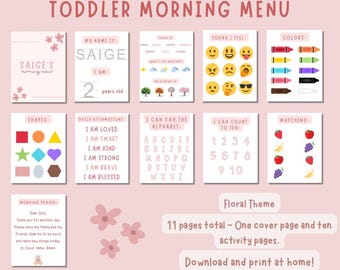 Toddler Morning Menu | Personalized | Truck Theme - Etsy