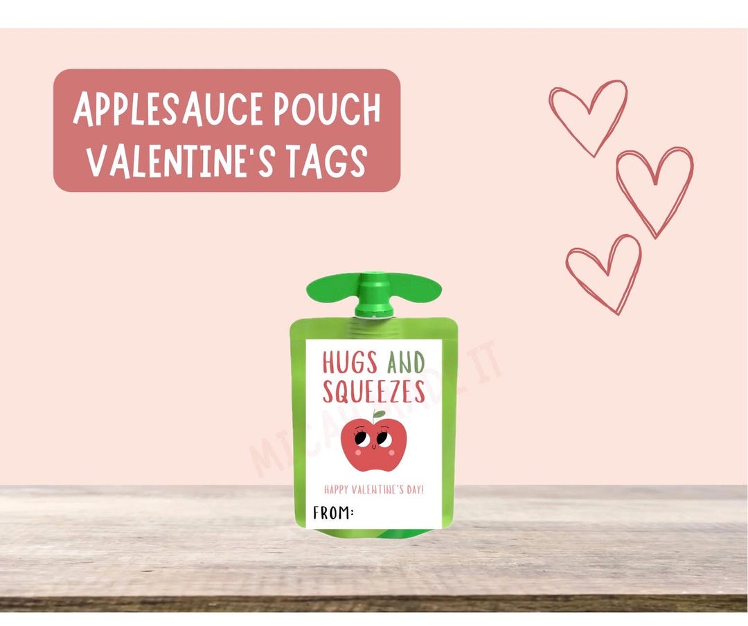 Applesauce Pouch Valentine’s Cards - Etsy