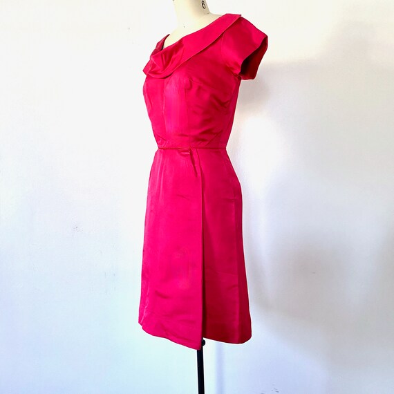 1960s Red CHA CHA Dress Wiggle Cocktail Miss Brooks D… - Gem