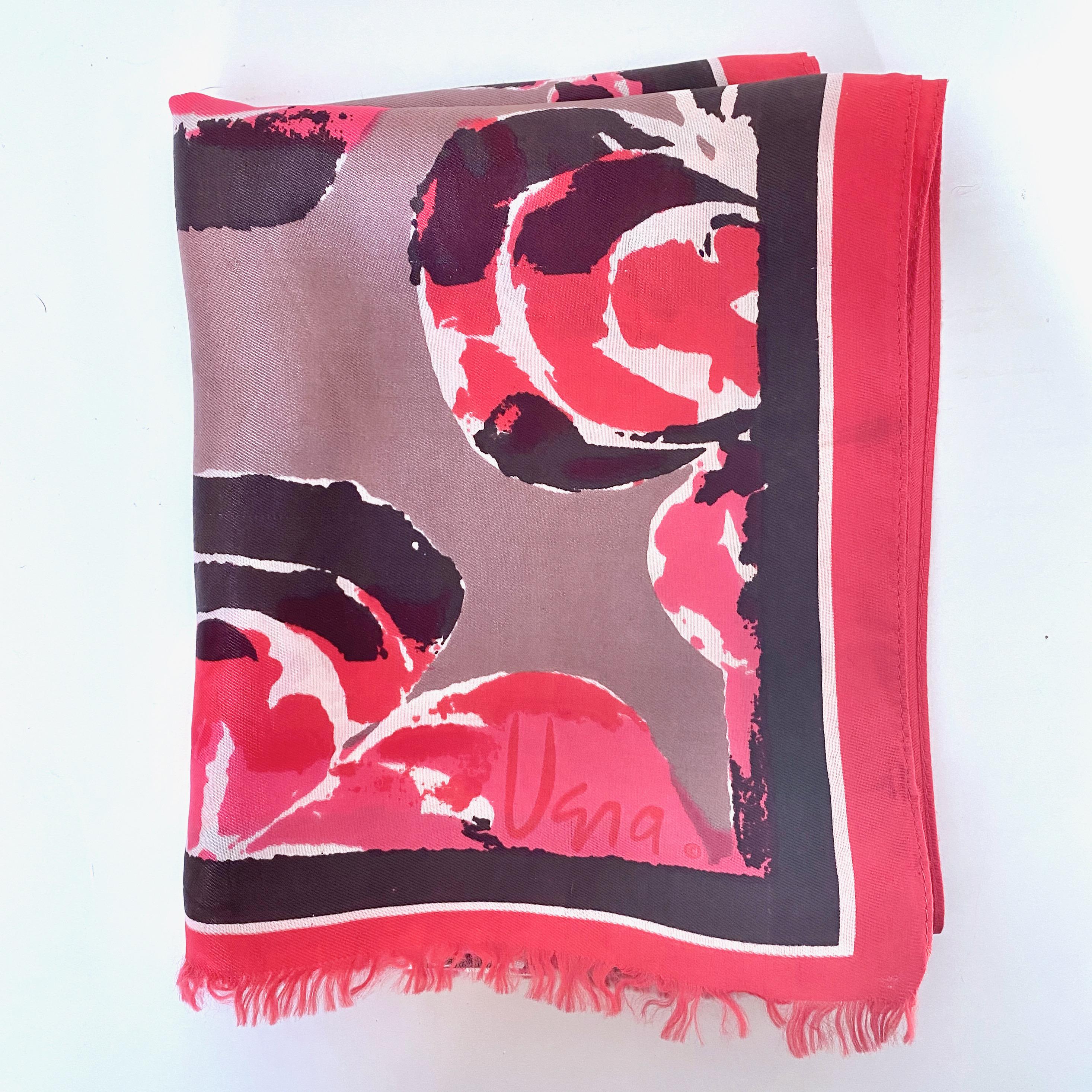 1970s Vera Neumann Silk Scarf: Graphic Floral Design, Extra Long - Etsy